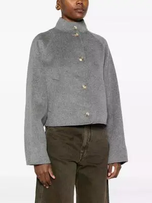 Loulou De Saison High-neck Jacket With Button Fastening