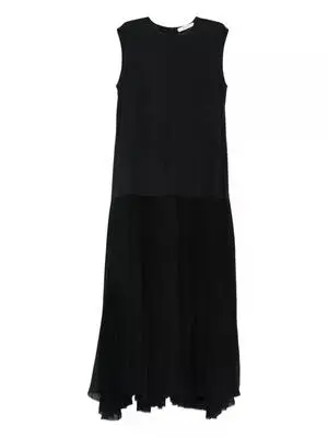 Kristensen Du Nord Sleeveless Pleated Dress - Black