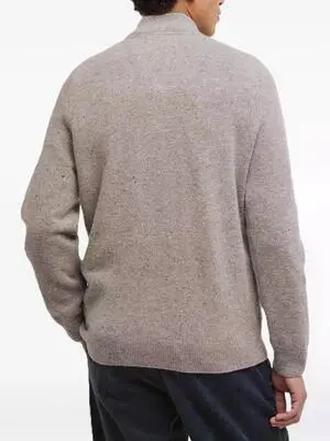 Barbour Speckled Half-zip Sweater - Neutrals