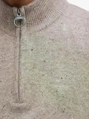 Barbour Speckled Half-zip Sweater - Neutrals