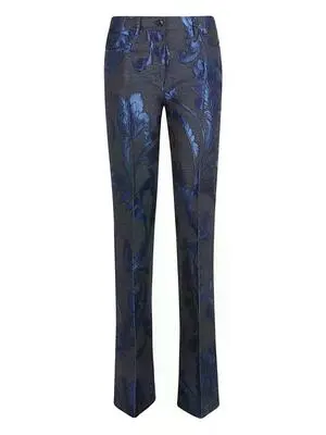 Etro Damask Print Straight Leg Jeans
