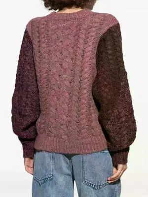 MARANT ETOILE Cable-knit Patchwork Sweater