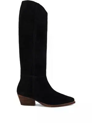 Free People 50mm Sway Suede Boots - Black