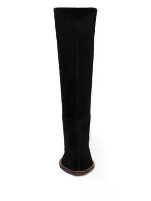Free People 50mm Sway Suede Boots - Black