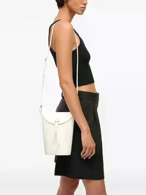 Staud Leather Bucket Bag With Top Handle