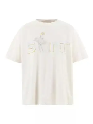 SAINT MXXXXXX Graphic-print Cotton T-shirt - White