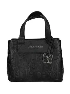 Armani Exchange Logo Embossed Tote Bag