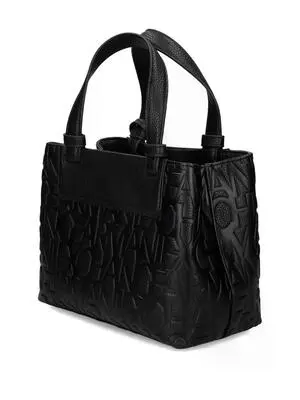 Armani Exchange Logo Embossed Tote Bag