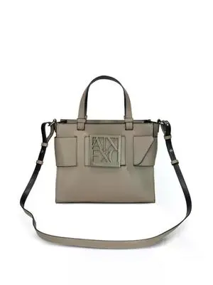 Armani Exchange Logo-plaque Tote Bag - Brown