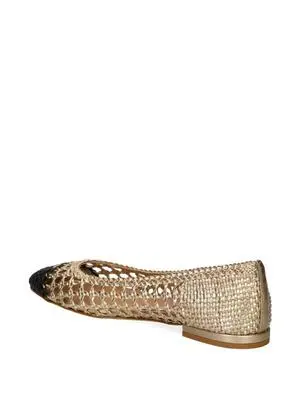 CHANTAL Woven-leather Ballet Flats