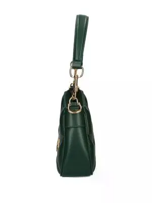 Moschino Quilted Logo-plaque Shoulder Bag - Green