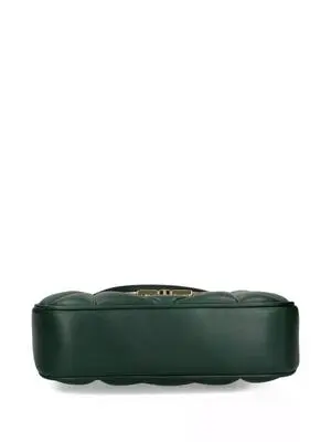 Moschino Quilted Logo-plaque Shoulder Bag - Green