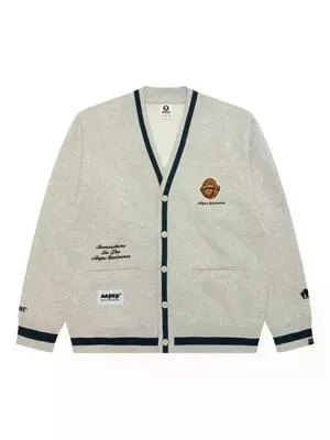 AAPE BY *A BATHING APE® Embroidered Monkey Buttoned Cardigan