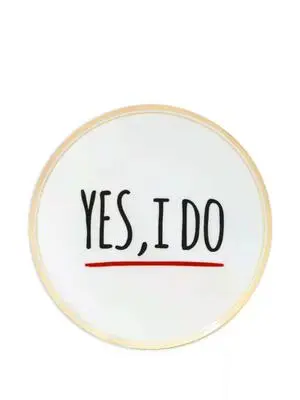 BITOSSI HOME Yes I Do Plates - White