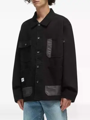 Alpha Industries Contrast-panel Cotton Jacket - Black