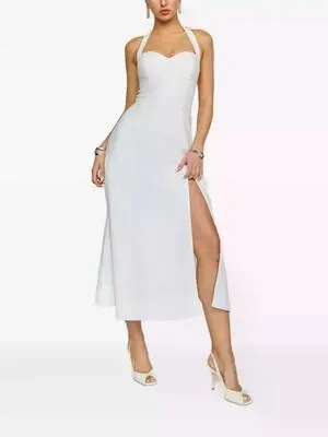 REFORMATION Halter Neck Split Dress