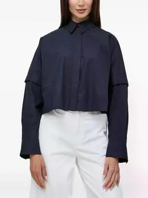 IVY OAK Double-layer Cropped Shirt