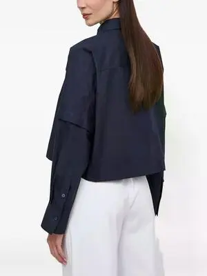 IVY OAK Double-layer Cropped Shirt