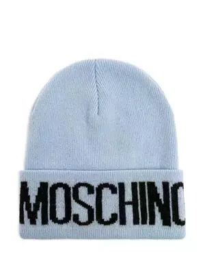 Moschino Logo-embroidered Beanie - Blue
