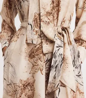 Eleventy Silk Printed Maxi Dress