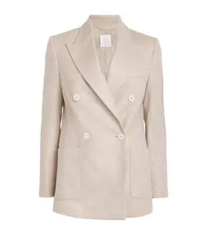 Eleventy Silk-cashmere Herringbone Blazer