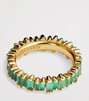 SUZANNE KALAN Yellow And Emerald Eternity Ring