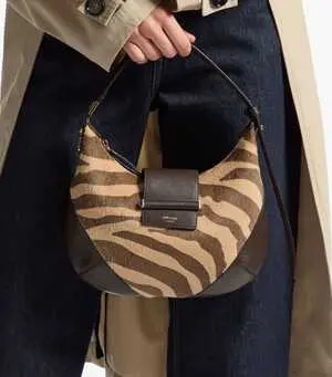 JIMMY CHOO Small Bar Pony Hair-leather Shoulder Bag