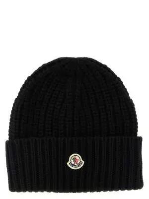 Moncler Wool And Cashmere Beanie - Black