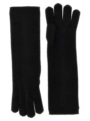 Max Mara Alaggio Knitted Gloves - Black