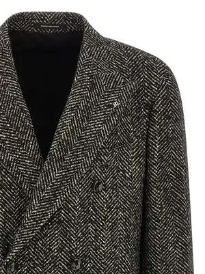 Tagliatore Londra Herringbone Wool-blend Coat