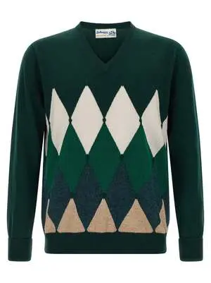 BALLANTYNE Argyle Cashmere Sweater