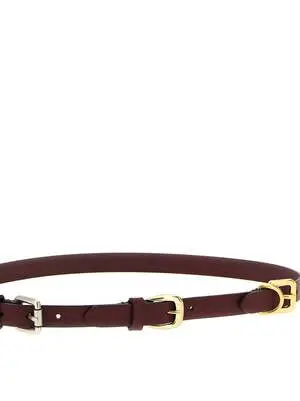 Etro Triple Buckle Leather Belt