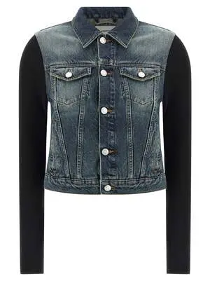 Coperni Hybrid Rib Denim Jacket - Blue