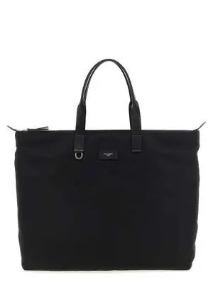 Dolce & Gabbana Logo Patch Shopping Bag - Black