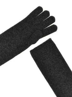 Max Mara Alaggio Knitted Gloves - Gray