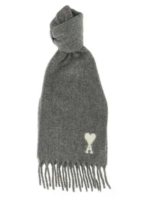 Ami 'ami De Coeur' Scarf Gray