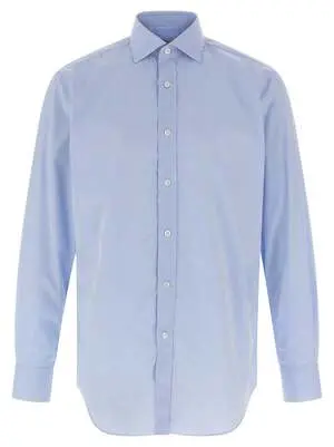 Brioni 'trevi Mark' Shirt Light Blue