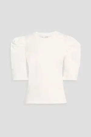 FRAME The Drape Cotton-jersey T-shirt - White
