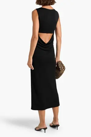 FRAME Drape Jersey Midi Dress