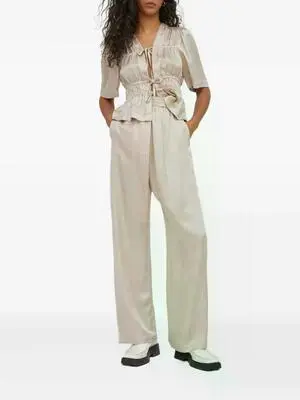 Munthe Ohara Drawstring Wide-leg Trousers