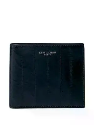 Saint Laurent Logo-motif Bi-fold Wallet - Black