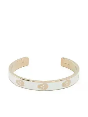 Alexander McQueen Skull-motif Enamel Bracelet - Gold