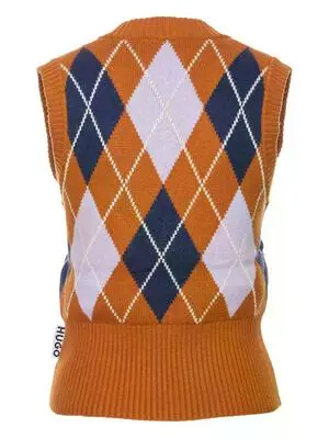 Hugo Argyle Knit Vest