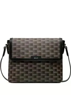 Bally Pennant-print Messenger Bag - Black