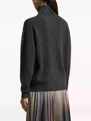 Peserico Roll-neck Sparkle-finish Sweater