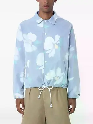 NOAH Floral-print Snap-button Overshirt