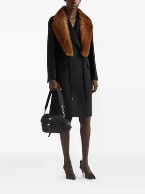 Prada Double-breasted Coat - Black