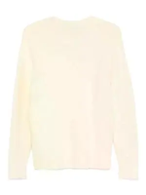 ROBERTO COLLINA Frayed-edge Crew-neck Sweater