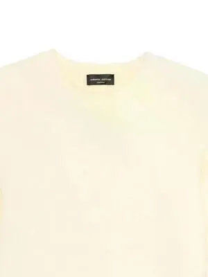 ROBERTO COLLINA Frayed-edge Crew-neck Sweater
