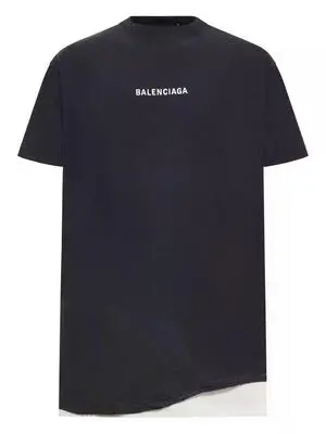 Balenciaga Layered Cotton T-shirt - Black
